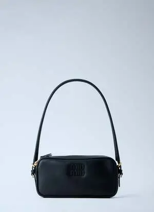 Miu Miu Leather Shoulder Bag - Black