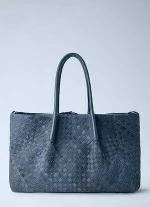 Bottega Veneta Large Pinacoteca Shoulder Bag - Blue