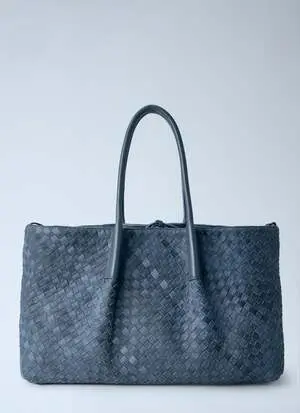Bottega Veneta Large Pinacoteca Shoulder Bag - Blue
