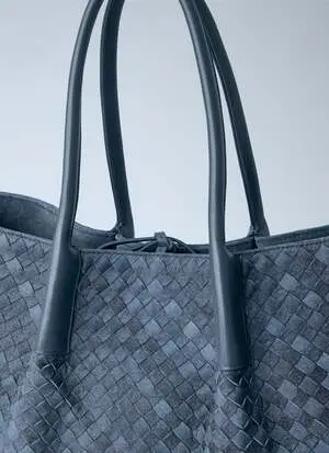 Bottega Veneta Large Pinacoteca Shoulder Bag - Blue
