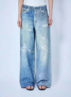 Our Legacy Full Cut Digital Print Jeans - Blue
