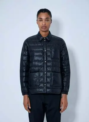 Moncler Quilted Down Shirt Jacket - Black