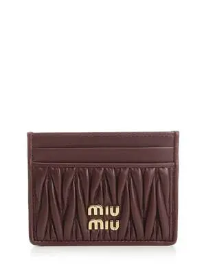Miu Miu Quilted Card Holder - Black