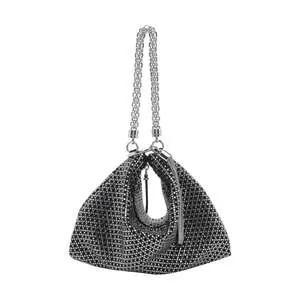 JIMMY CHOO Callie Chain Handle Bag With Crystals And Tassels - Black