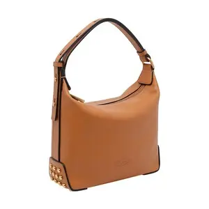 TOD'S Mini Leather Metal Dots Bag - Brown
