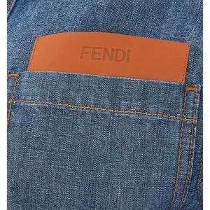 Fendi Denim Dress With Maxi Patch