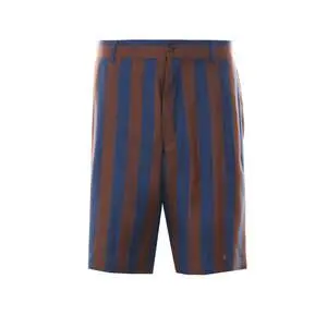 Fendi Fendi Pequin Stripes Silk Bermuda Blue