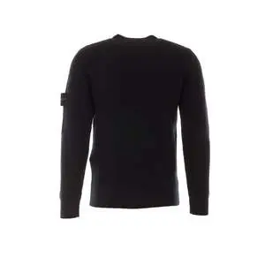 Stone Island Virgin Wool Crew Neck Sweater - Blue