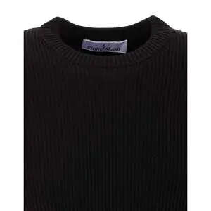 Stone Island Virgin Wool Crew Neck Sweater - Blue