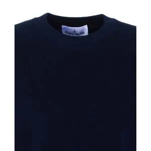 Stone Island Crew Neck Long Sleeve Sweater - Blue