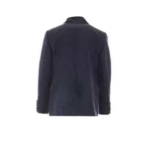 Valentino Garavani Double Breasted Jacket With Fringed Scarf
