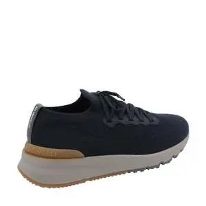 Brunello Cucinelli Fabric & Rubber Lace-up Sneakers Made In Italy