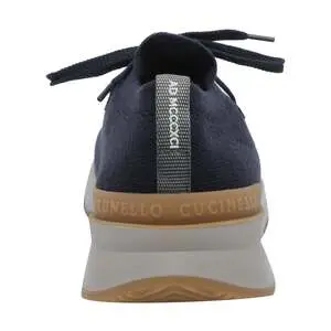 Brunello Cucinelli Fabric & Rubber Lace-up Sneakers Made In Italy