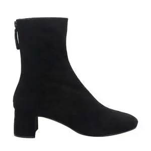 AQUAZZURA Saint Honoré Suede Pump Booties - Black