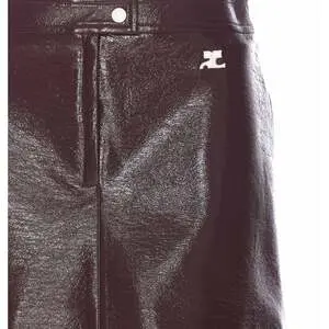 COURREGES Courrèges Vinyl Effect Mini Skirt - Red