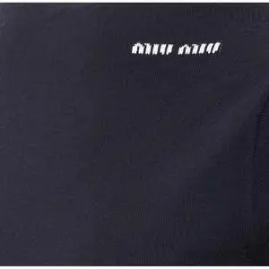 Miu Miu All-over Logo Print Virgin Wool Shirt - Blue