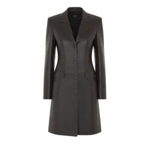 Gucci Soft Leather Coat - Black