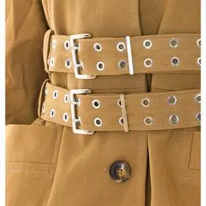 GANNI Trench Coat In Double Cotton