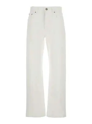 Phoebe Philo White 'classic' Jeans With Front Pockets For - Multicolor
