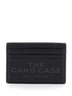 Marc Jacobs Black Card Holder With Card Slot And Logo On The Front In Leather - Multicolor