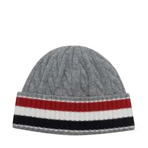 Thom Browne Knitted Logo Hat - Gray