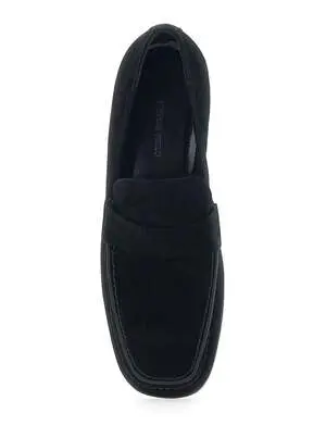 Phoebe Philo Black Pull-on Loafers In Suede
