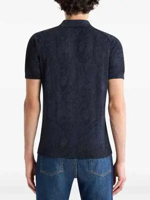 Etro Paisley Floral Print Polo Shirt