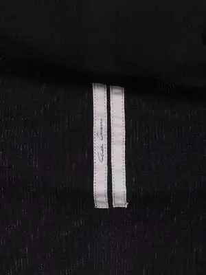 Rick Owens Long Sleeve Ribbed Wool Turtleneck Sweater - Black