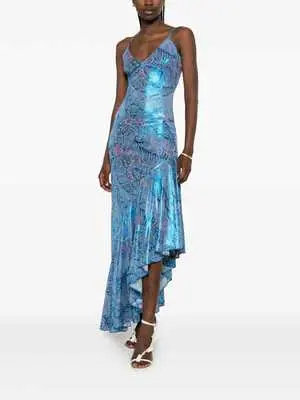 Etro Paisley-patterned Ruffle Midi Dress