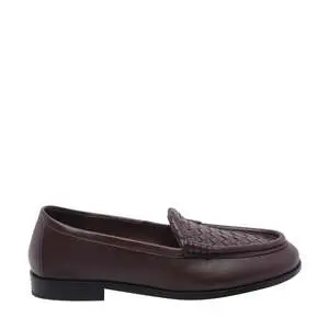 Bottega Veneta Woven Leather Loafers - Red