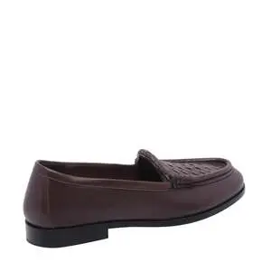 Bottega Veneta Woven Leather Loafers - Red