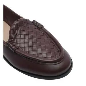 Bottega Veneta Woven Leather Loafers - Red