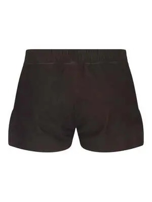 Rick Owens Fog Boxer Leather Shorts