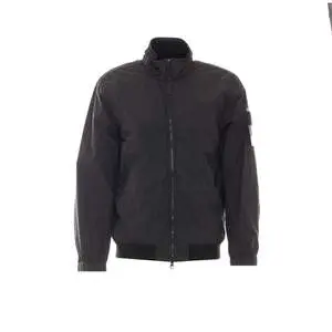 Stone Island Garment Dyed Crinkle Reps Ny Logo Jacket - Black