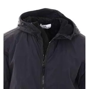 Stone Island Garment Dyed Crinkle Reps Ny Logo Jacket - Blue