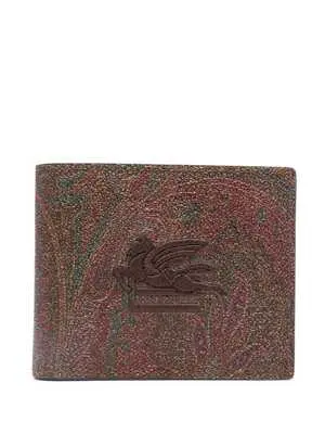 Etro Pagaso Wallet With Print - Brown