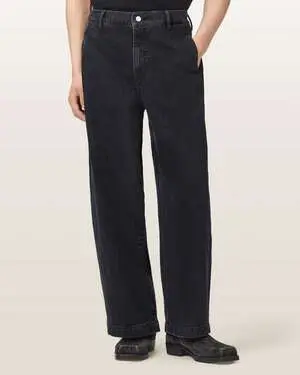 ALLSAINTS Raafi Barrel Leg Denim Jeans - Black