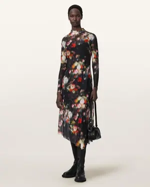 ALLSAINTS Gracie Floral Midi Dress
