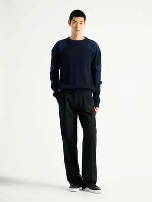 Balmain Wool Vintage Utility Jumper - Blue