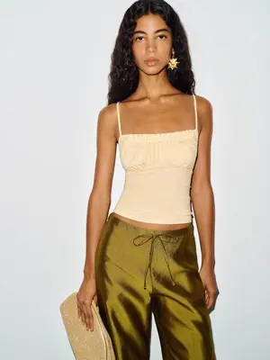 REFORMATION Neela Knit Top - Yellow