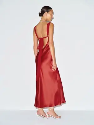 REFORMATION Allison Silk Dress