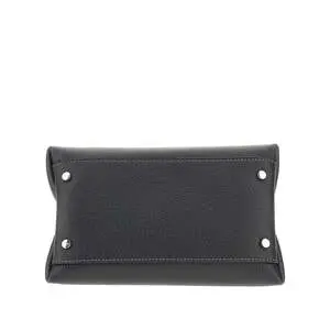 TOD'S Grained Leather Micro Shopping Bag - Black