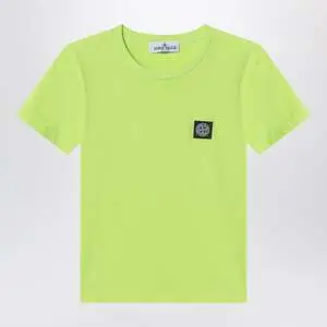 Stone Island Cotton T-shirt With Compass Logo Patch - Green