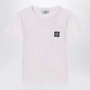 Stone Island Cotton T-shirt With Compass Logo Patch - Pink
