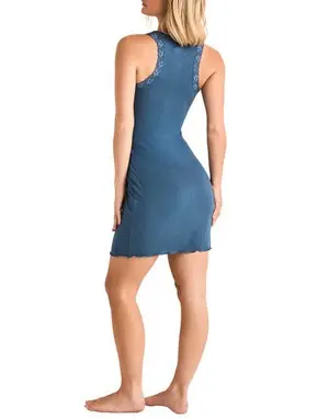 ADORE ME Jude Slip Dress With Lace Trim - Dark Blue