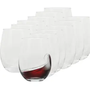 GIBSON HOME Bellini Glass All Purpose Stemless Drinking Glasses Set