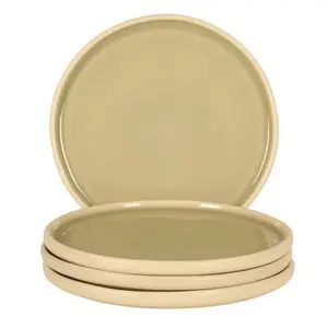 GIBSON ELITE Port Gaia Dinner Platesreactive Glaze Dish Set - Olive