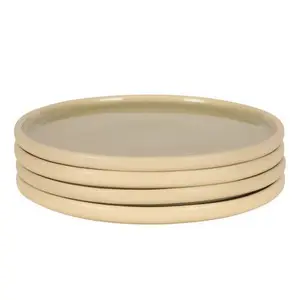 GIBSON ELITE Port Gaia Dinner Platesreactive Glaze Dish Set - Olive