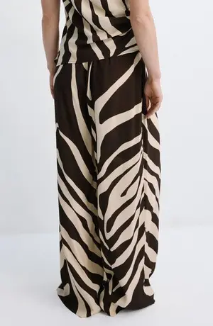 Mango Flowy Wide Leg Pants