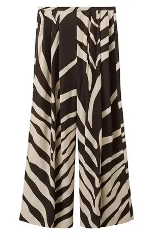 Mango Flowy Wide Leg Pants